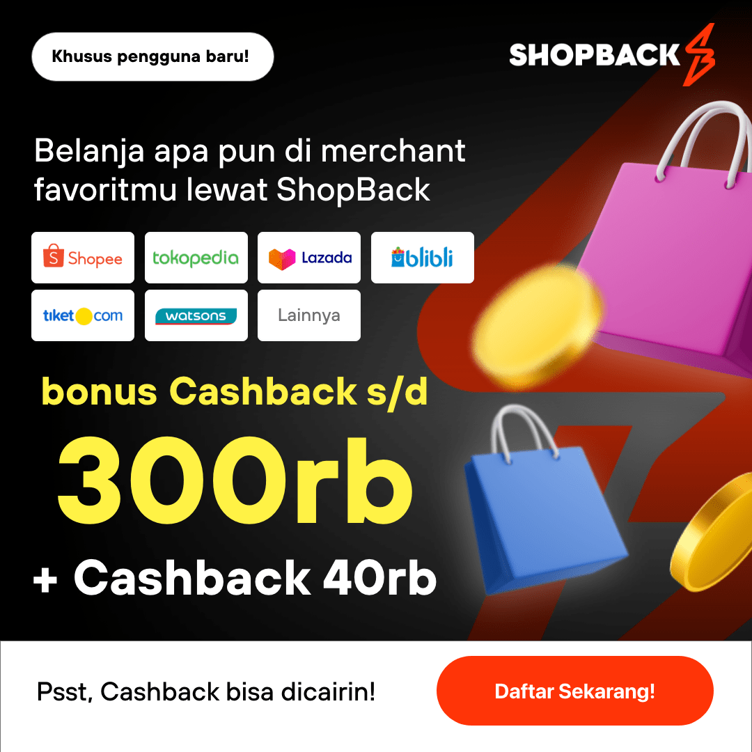 Selamat! Kamu dapat Cashback dari ShopBack!